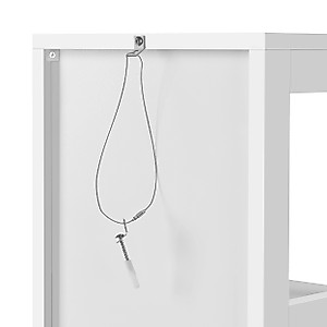 Yaheetech Bathroom Tall Cabinet, Slim Storage Cabinet, Narrow Freestanding Floor Cabinet with 3 Drawers & 2 Shelves, Linen Tower for Small Space, 12" D x 12" W x 56" H, White