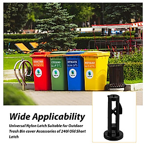 iplusmile Bin Lid Hinge Pins, 6pcs Trash Can Latch Bin Lid Hinge Pins Plastic Wheeled Trash Can Plug Connection for 240L Outdoor Wheeled Trash Bins