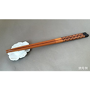 Arita Ware Misobu Kitagawa Peony Chopsticks Rest White