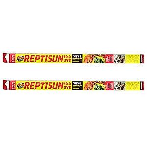 (2 Pack) ZooMed ReptiSun 10 Hi Output UVB 18" T8 15W