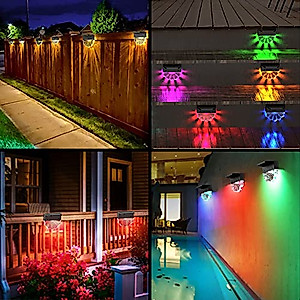 Solar Lights Outdoor, Firturezir 6 Pack LED Solar Fence Lights Garden Deck Lights Outdoor Decorative for Pathway, Yard, Patio, Stairs, Step and Fences