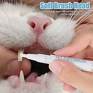 3 Pcs Pet Toothbrush Pen, Dog Teeth Cleaning Pen, Dog Tartar Remover for Teeth, Cat/Dog Tooth Whitening & Cleaning, Natural Plant Substance-Pet Teeth Repairing Kit