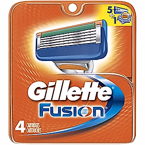 Gillette Fusion Men's Manual Razor Refills, 4 Count