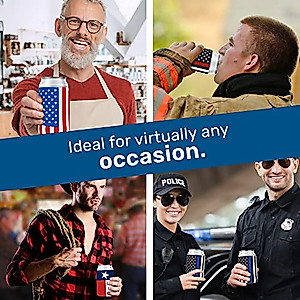 QualityPerfection Can Cooler Sleeve (6 Pack) 12 Oz Neoprene Collapsible Cooler Can, Insulated Can Holder, 4mm Thick Beer &Soda Can Cover, Police Cooler Can Covers(Tie - Dye Mix)