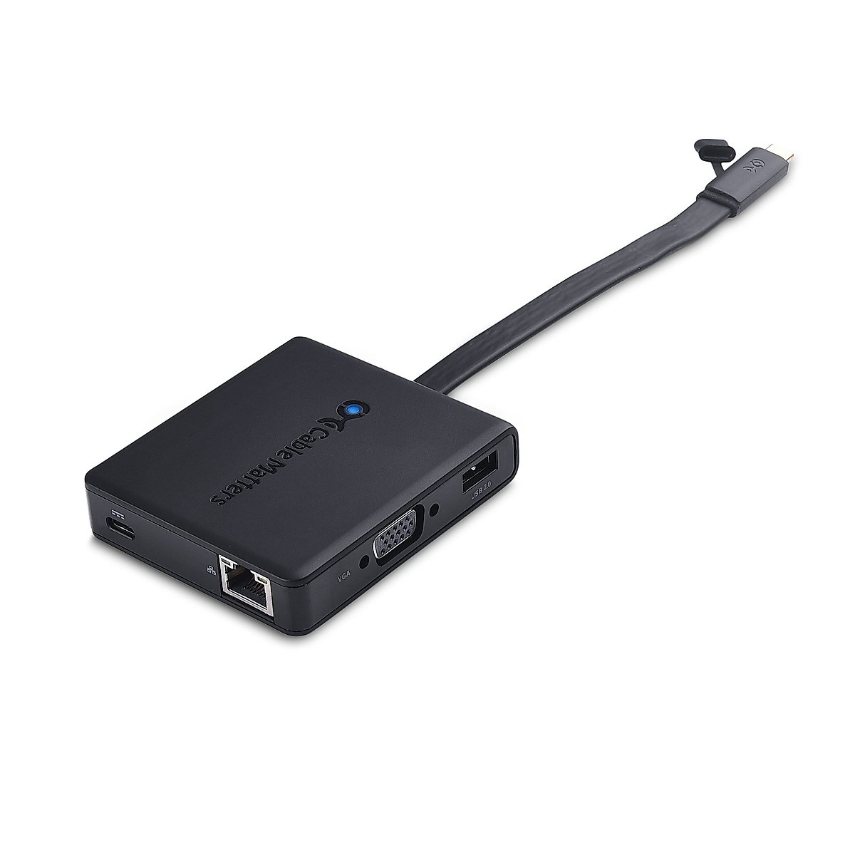 Cable Matters USB C Hub with HDMI, DisplayPort, VGA, USB 2.0, Fast Ethernet, 60W Charging - Thunderbolt 4 / USB4 / Thunderbolt 3 Port Compatible with MacBook Pro, Dell XPS, HP Spectre x360 and More