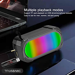 Clearance Bluetooth Speakers, LED Color Lights Speakers , Wireless Bluetooth Sound Subwoofer, Outdoor Portable Bluetooth Small Speaker, Long-lasting Battery Life Bluetooth Speaker for Indoor&Outdoor