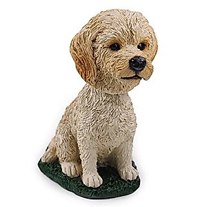 Animal Den Labradoodle Dog Bobblehead Figure for Car Dash Desk Fun Accessory