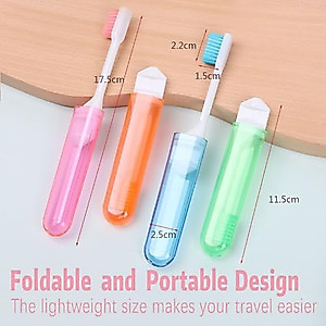 Toothbrush Travel case with 2 Packs Foldable Toothbrush .Portable Toothbrush Holders Travel for Camping Travel Business School Home (Pink)