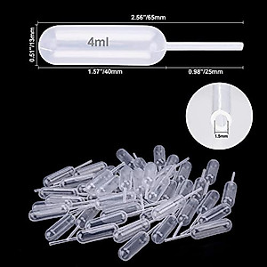 BEARHORN Strawberry Pipettes 4ml Plastic Pipettes Squeeze Dropper Disposable Liquid Dropper Transfer Pipettes, Suitable for Chocolate, Mini Cakes, Ice Cream, Strawberries (100 Pcs)
