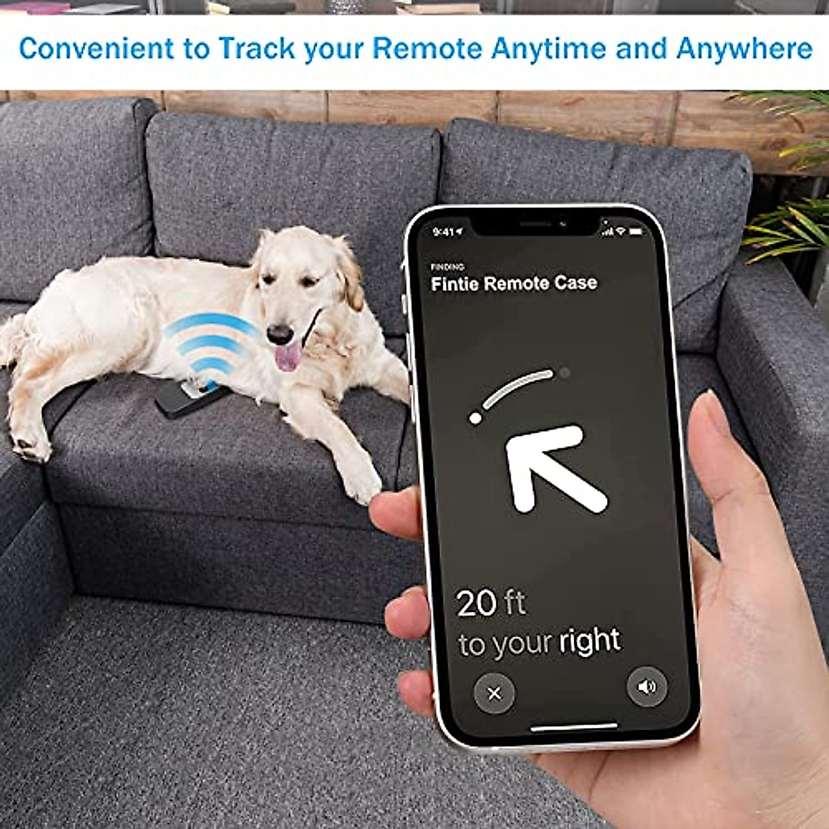 Fintie 2-in-1 Protective Case for 2021 2022 Apple TV Siri Remote and Apple AirTag - Lightweight Anti Slip Shockproof Cover for Apple TV 4K / HD Siri Remote Controller (2nd Gen / 3rd Gen), Black