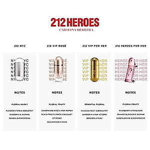 Carolina Herrera 212 Heroes Forever Young for Her Eau de Parfum Spray, 1.7 Ounce (New Launch 2022)