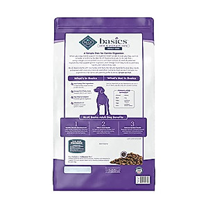 Blue Buffalo Basics Skin & Stomach Care, Grain Free Natural Adult Dry Dog Food, Turkey & Potato 24-lb