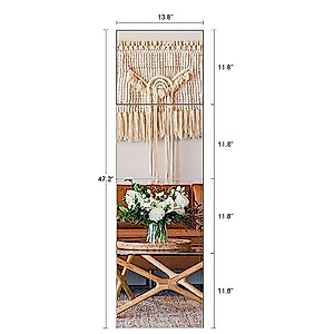 Ruomeng Full Length Mirror Tiles - 14" x 12" x 4Pcs Gym Mirror Body Mirror Frameless Wall Mirror for Vanity Bedroom, Living Room