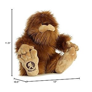 Aurora® Mysterious Fantasy Big Foot Stuffed Animal - Mythical Companion - Imaginative Adventures - Brown 16.5 Inches