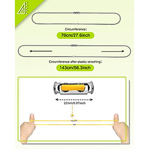 Rosaver Garbage Can Bands Cord Lord Design Adjustable Large Trash Can Rubber Bands Fits 8-33 Gallon Trash Cans Multifunction Bands Litter Box Bands for Kitchen Tables Picnic Party (Black,White,Grey)