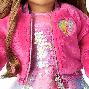 American Girl x DreamWorks Trolls Truly Me 18-inch Doll Clothes Fuzzy Fuchsia Sparkle Outfit with Jacket, 7 pcs, Ages 6+