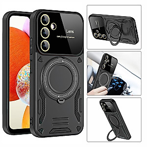 YJZSKRXFAK Case for Samsung Galaxy A13 5G/A04/A04S, Shockproof Magnetic Built-in 360° Kickstand and Camera Lens Protector Heavy Duty Protective Case for Samsung Galaxy A13 5G/A04/A04S Rose Gold