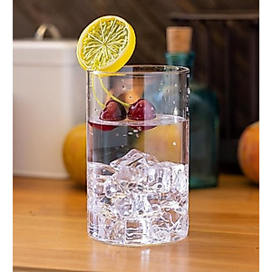 JUVITUS 10 FL oz Premium Borosilicate Clear Glass Tall Highball Glass Tumbler (4 Pack)