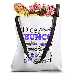 Bunco Dice Good Times Word Cloud Prize Tote Bag