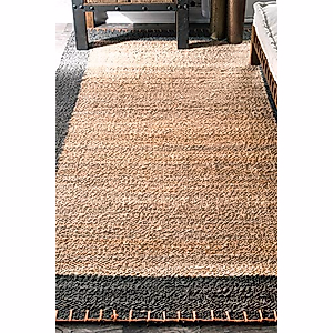 nuLOOM Cameron Hand Woven Jute Area Rug, 6' x 9', Natural