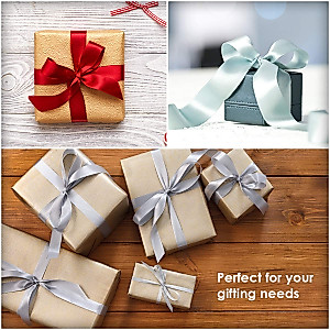 Knitial Satin Wine Color Ribbon 1-1/2 inch x 50 Yards Double Face for Gift Wrapping and Crafts