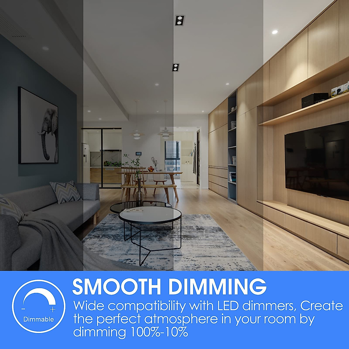 Energetic Dimmable MR16 6W 12V LED Light Bulb, 50W Halogen Equivalent, CRI 90+, GU5.3 Bi-Pin Base, 40 Degree Beam Angle, 3000K Warm White, for Landscape, Recessed, Track Lighting, UL Listed, 12Pack