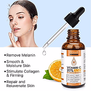 Premium 20% Vitamin C Serum For Face - (2PACK) with Hyaluronic Acid, Retinol & Amino Acids - Boost Skin Collagen,Hydrate & Plump Skin, Anti Aging & Wrinkle Facial Serum