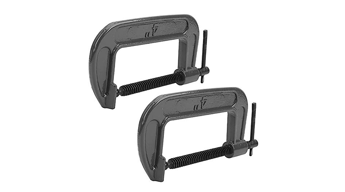 2Pcs 4 Inch Malleable Steel G Clamps for Woodworking & Welding