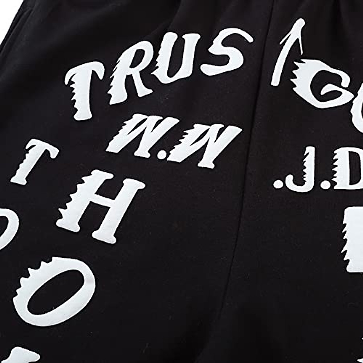 cpfm.xyz HOLY KY Trousers Creative Text Printing Sports Outdoor Retro Casual Pants Black