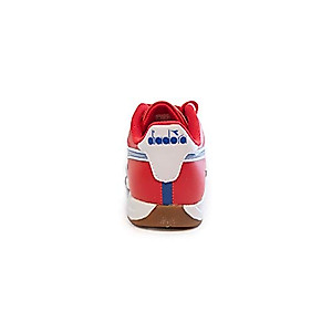 Diadora Kids' Cattura ID JR Indoor Soccer Shoes (6 Big Kid, Red/Royal Blue)
