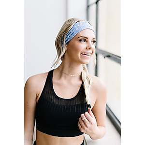 Maven Thread Darling, Workout Headbands for Women, Wide Headbands for Women, Sports Running Headband for Exercise, Gym hairband Athletic Workouts and Yoga 4" Thick Non Slip Sweatbands for Women 2Pack