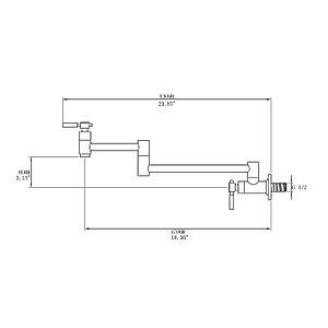 CAKIONG Matte Black Pot Filler Faucet Wall Mount Double Joint Swing Arm Folding Faucet Stretchable Brass Kitchen Faucet with Single Hole Two Handles