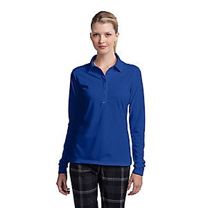 Nike Golf Ladies Long Sleeve Dri-FIT Stretch Tech Polo. 545322 Blue Sapphire L