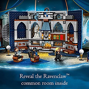 LEGO Harry Potter Ravenclaw House Banner Building Kit 76411-3D Harry Potter Room Wall Decoration, Great Gift Set for Boys Girls Kids, Hogwarts Castle Common Room, Luna Lovegood Minifigure and Wands