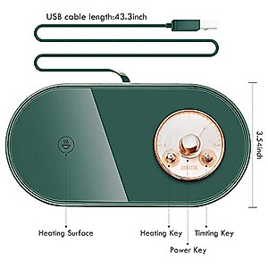 Jcevium Coffee Mug Warmer Adjustable Temperature Coffee Plate for Office Home Desk with Automatic Shut Off and On