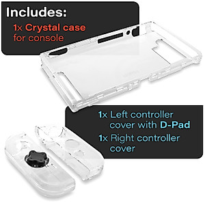 Nyko Dpad Case for Nintendo Switch - Dockable Protective Case with Removable Precise Dpad - Stores up to 3 Games, Drop Protection, Game Storage, and Ergonomic Design.