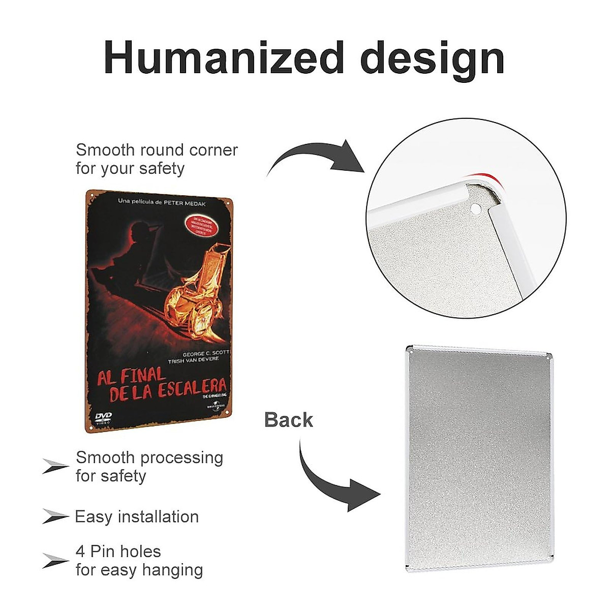 The Changeling Professional Tin Poster- Ideal Wall Decor for Bars, Cafes, Offices, Restaurants, Homes, Gardens, Shops, Clubs - 12 X 8 Inches