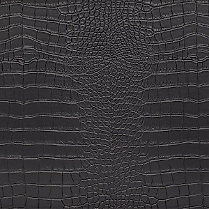 MACVAD Set of 2 Modern Elegant Large Wood Serving Tray, Silver Crocodile Leather with Gold Polished Metal Handles, Rectangle Decorative Tray for Ottoman Coffee Table Living Room