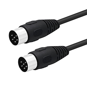 PNGKNYOCN DIN 6 Pin Audio Signal Cable 6 Pin DIN Male to Male AV Adapter Audio Plug Cable for Digital Audio Devices(1.5m)