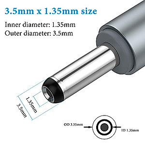 6.6FT 5V USB to DC 3.5mm x 1.35mm Plug Charging Cable Replacement Charger Cord for Foreo Luna/Luna2/Luna3/Luna Mini/Luna Mini 2/FOREO ISSA Series E-Toothbrush,USB Hub,Mini Speaker,USB Fan,Table Lamp