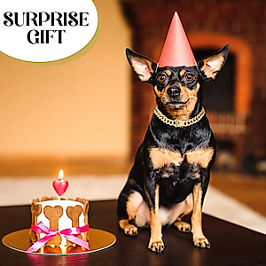 Tallew Dog Chain Diamond Collar Walking Metal Chain Necklace with Secure Buckle Pet Cuban Style Collar Jewelry Accessories for Small Medium Large Dog Cats