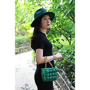 BXOZSAOZa Combination of Hats for Women Fashionable and Bags, Fedora Hats for Women，Pink Fedora Hats for Women (US, Alpha, Medium, Dark Green)