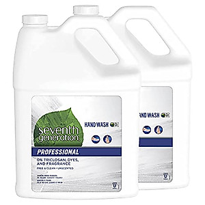 Seventh Generation Professional Liquid Hand Wash Soap Refill, Unscented, 256 Fl Oz (Pack of 2)