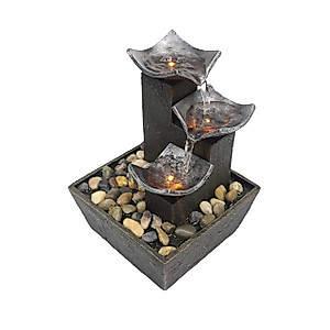 Warm Garden Relaxation Fountain Indoor Fountain Metal Like Fountains Fountain for Interior Decoration Tabletop Fountains