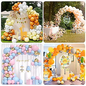 DEYIXUN Gold Balloon Arch Stand Kit, 9.3ft & 6ft Free Bending Soft Balloon Flower Backdrop Stands Set with Water Base for Birthday Party Decorations Baby Shower Wedding Graduation Balloons Decor
