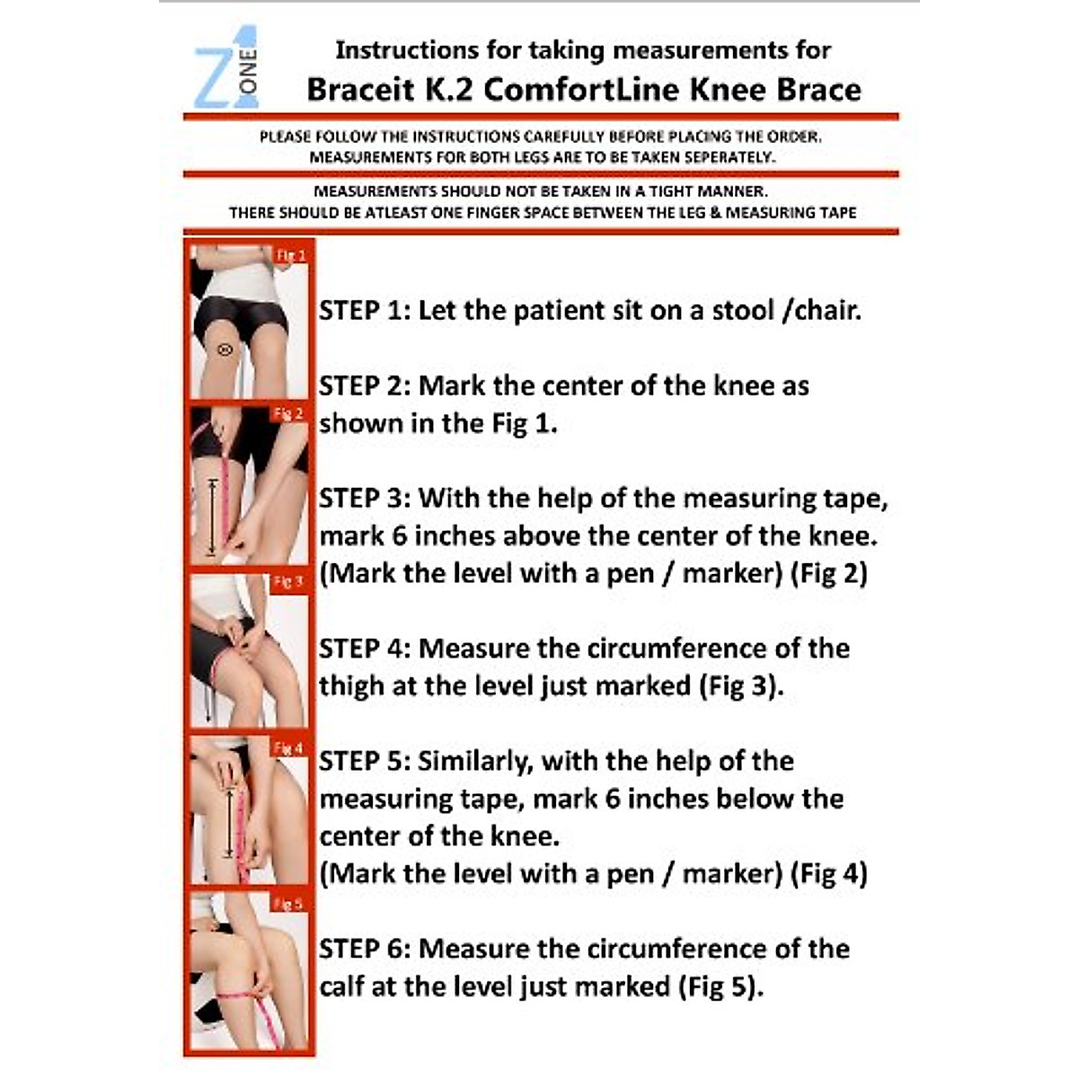 Z1 K2 Knee Brace –Best Knee Brace for ACL/Ligament Injuries/Sports Injuries, Arthritis (OA) & Preventive Protection & Relief from Knee Joint Pain/Degeneration- Men & Women S23(T=24-25.5"/C=22-23.5")