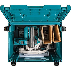Makita XPS01PTJ 18-Volt X2 LXT Lithium-Ion (36V) Brushless Cordless 6-1/2 inch Plunge Circular Saw Kit (5.0Ah) with 199140-0 39 inch Guide Rail(Sold separately)