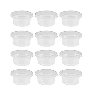 Healthcom 100 Packs 6 Oz 180ml Clear Plastic Ice Cream Dessert Cup Sundae Cups with Lid 100 Sets Disposable Salad Cup Pudding Jelly Sauce Yogurt Dessert Cup Serving Bowls for Party Favor Wedding