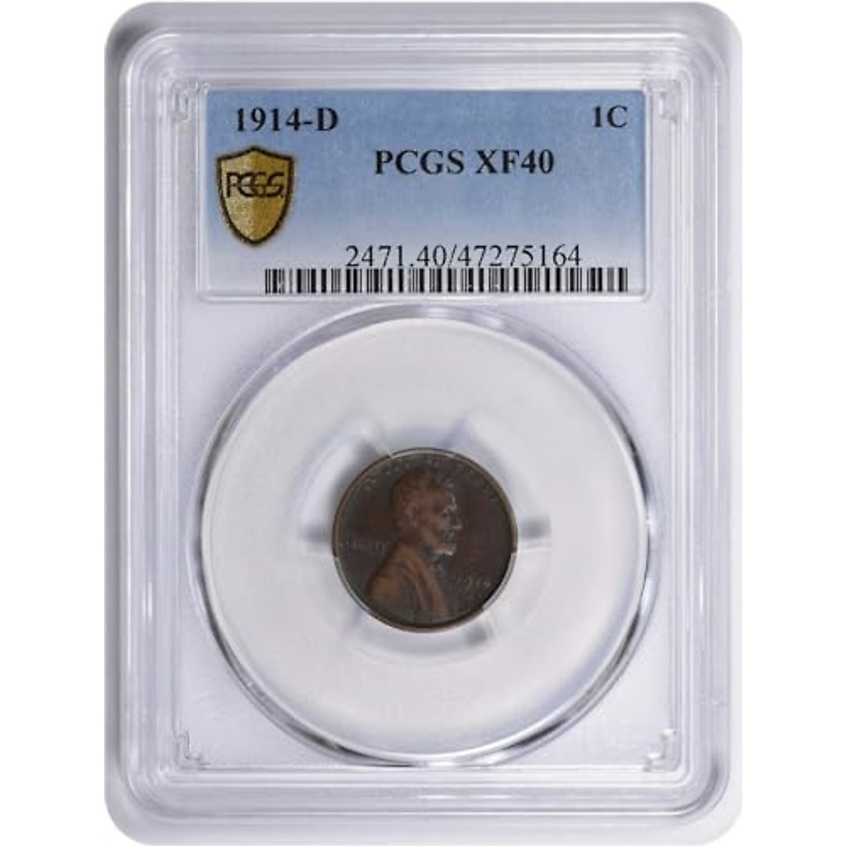 1914 D Lincoln Cent PCGS EF