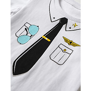 COSLAND Toddler Halloween Shirt Baby Boys Pilot T-Shirt 3T